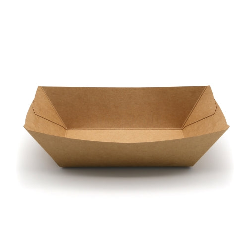 500 Large Kraft Paper Boat Trays for Catering